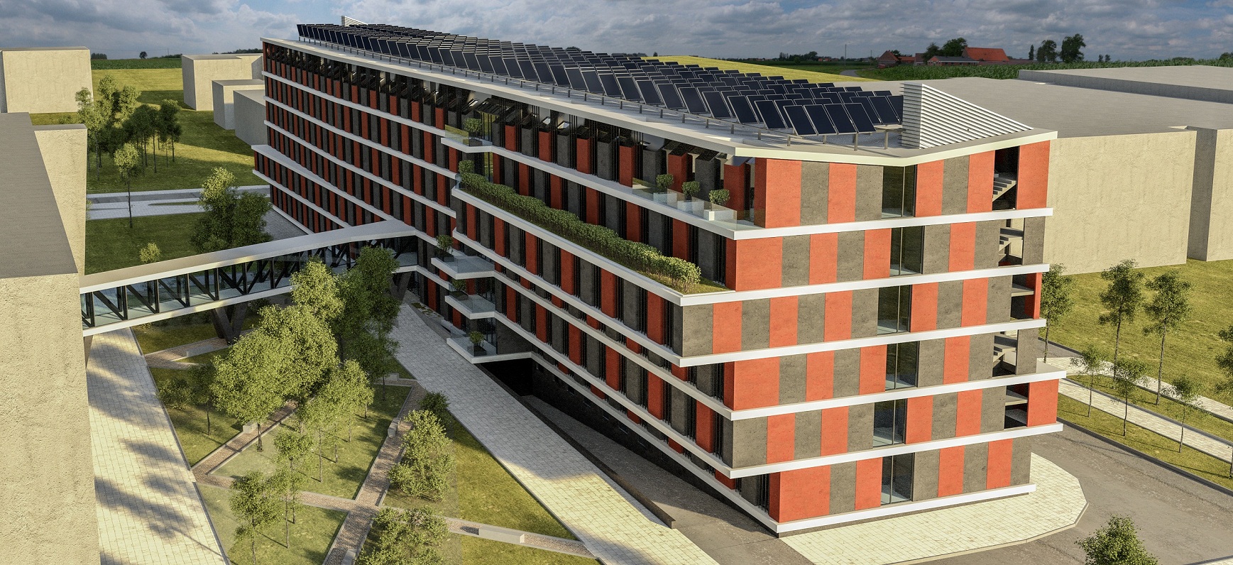 Student hall of residence at the University Campus of Osijek ...