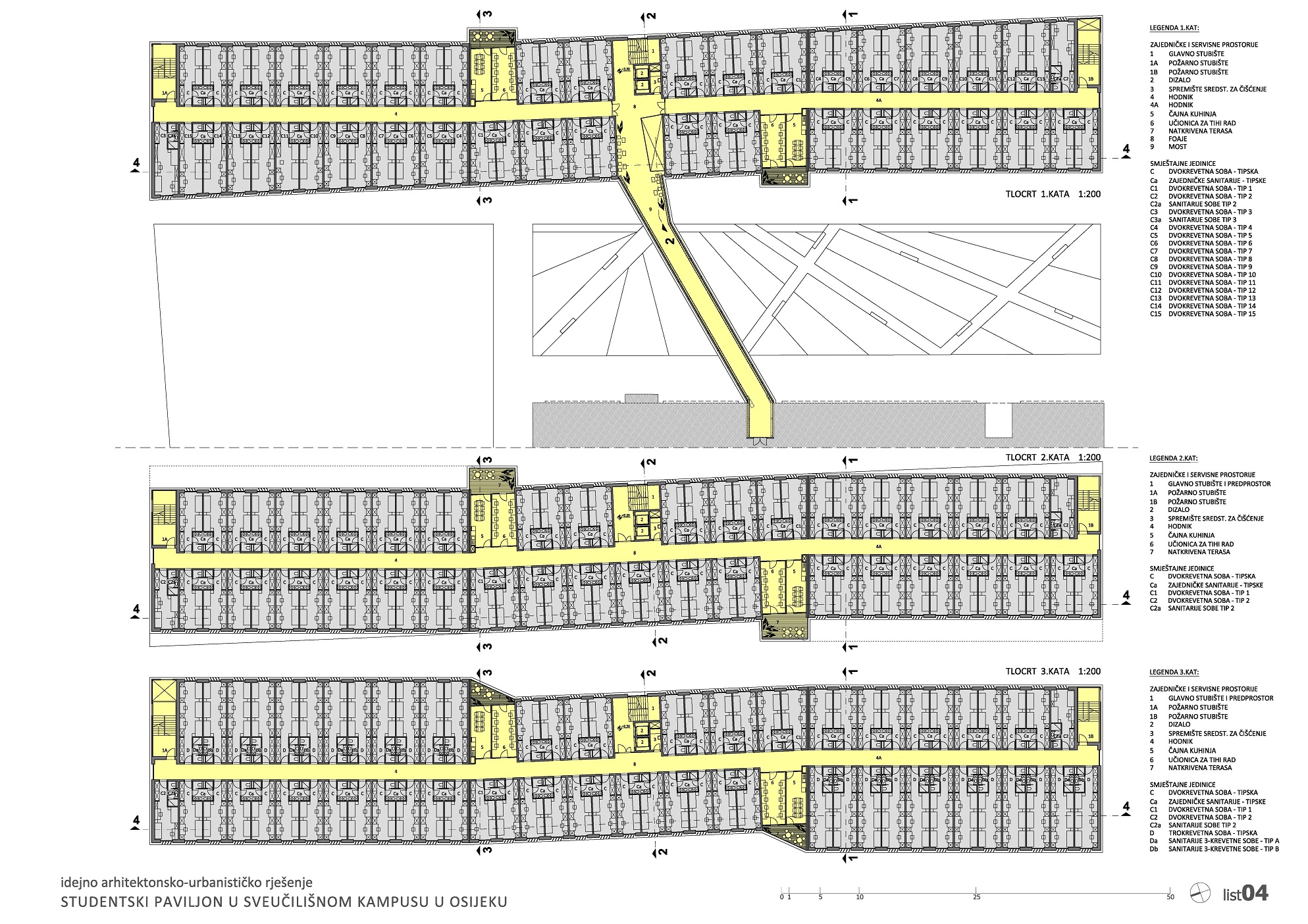 Student hall of residence at the University Campus of Osijek ...
